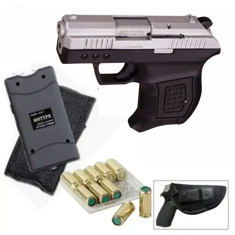 Sur 2004 Smoked Blank Gun with 10 Blank Bullets, 1 Pepper Bullet ...